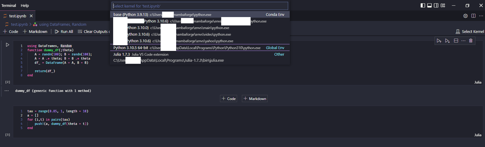 Support For Pythonjuliar Interpreter Selection And Jupyter · Issue 830 · Codeeditappcodeedit 2634