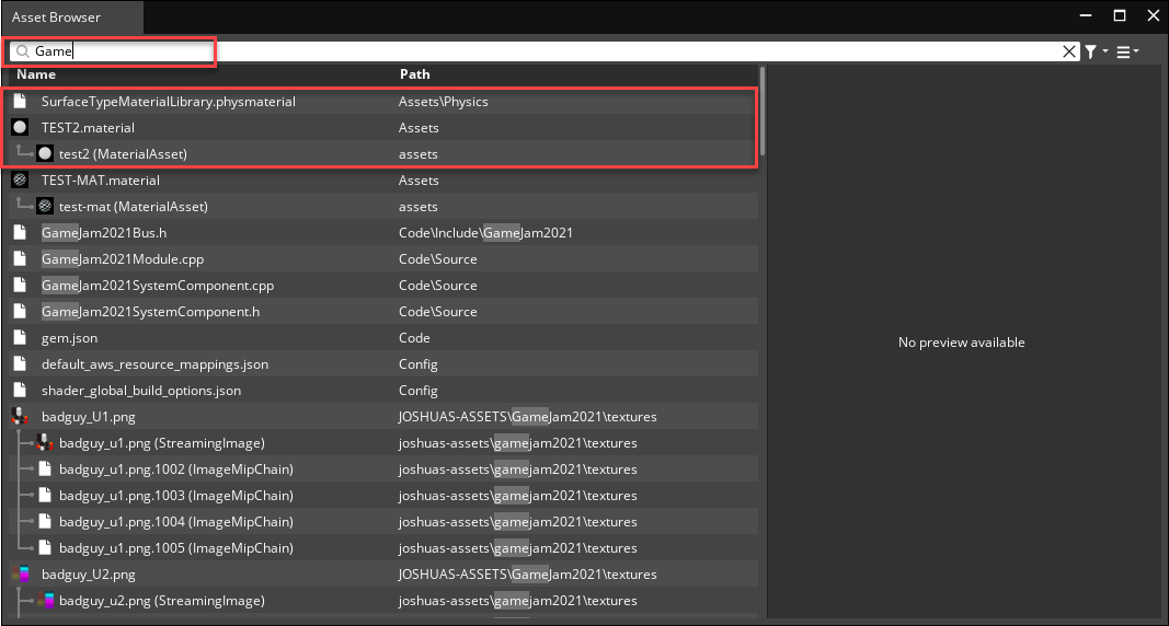 Asset Browser - Improved search experience · Issue #12869 · o3de/o3de · GitHub