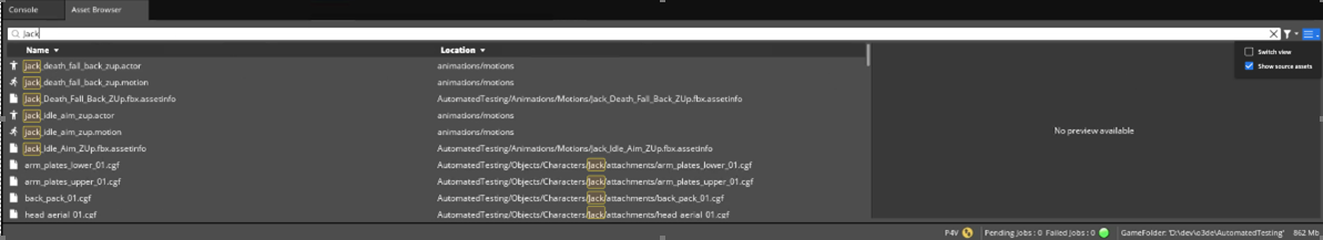 Search view - Asset Browser Table View UX · Issue #12938 · o3de/o3de · GitHub