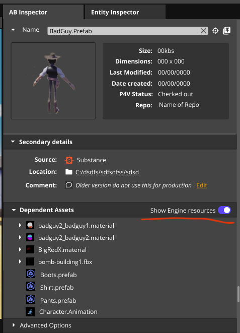 Engine processed asset: Make entries expandable · Issue #12940 · o3de/o3de · GitHub