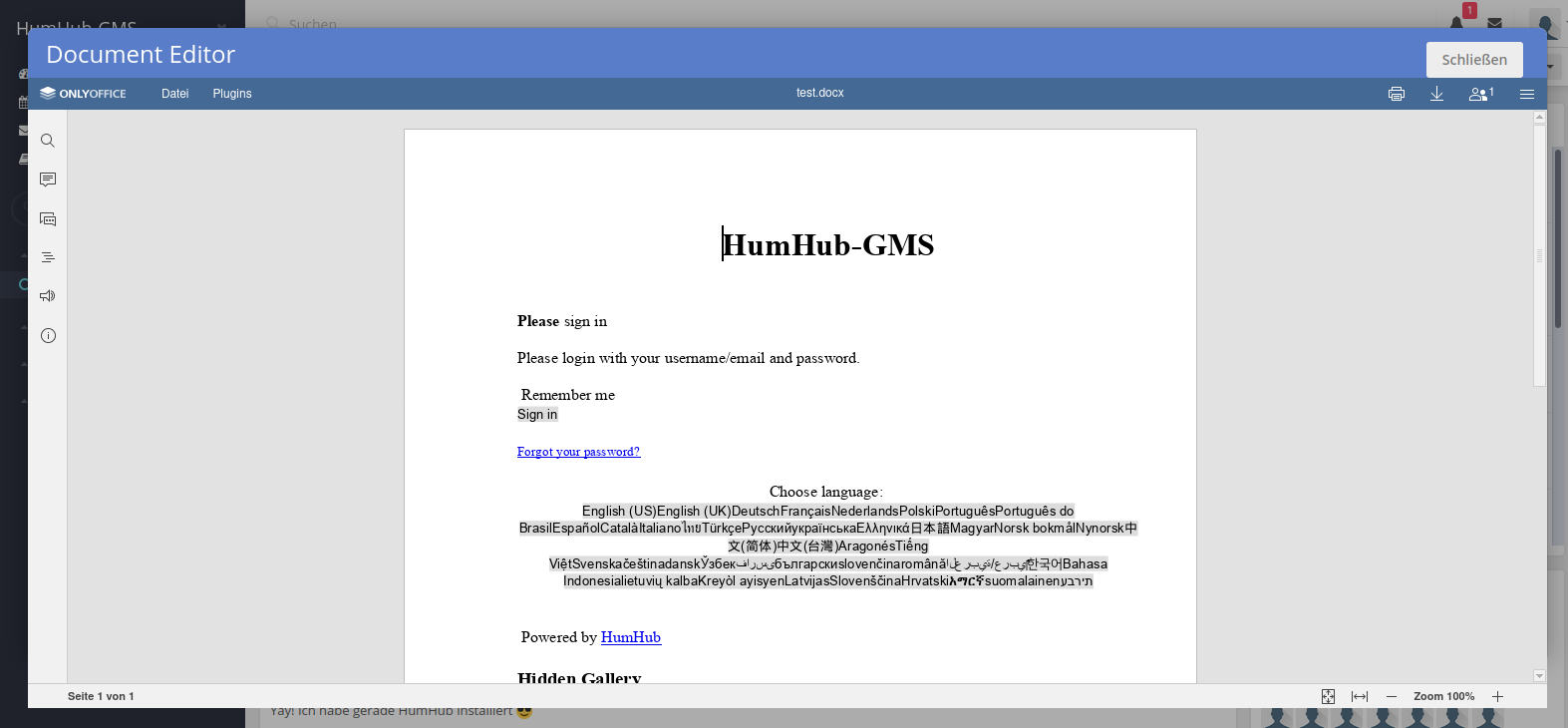 Getting the HumHub login page as document content · Issue #17 · ONLYOFFICE/onlyoffice-humhub ...