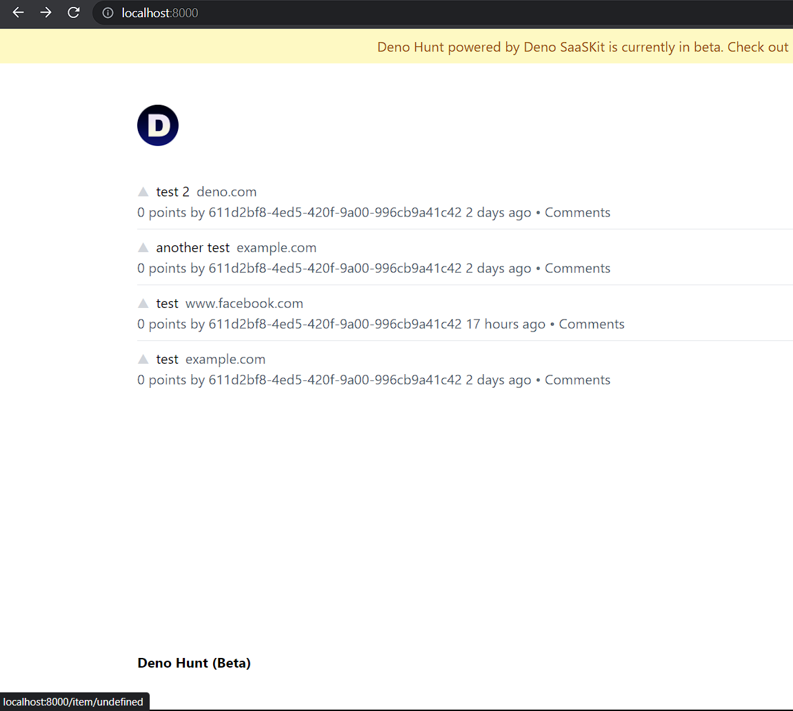 Comment href link to undefined in local · Issue #143 · denoland/saaskit · GitHub