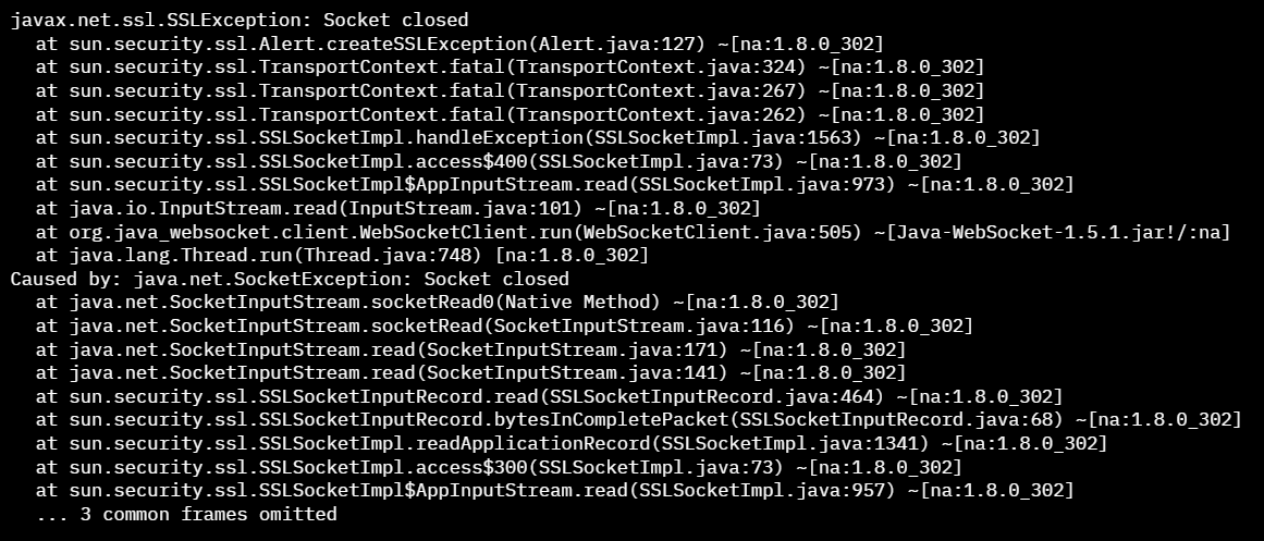 Socket closed exception · Issue #849 · slackapi/java-slack-sdk · GitHub