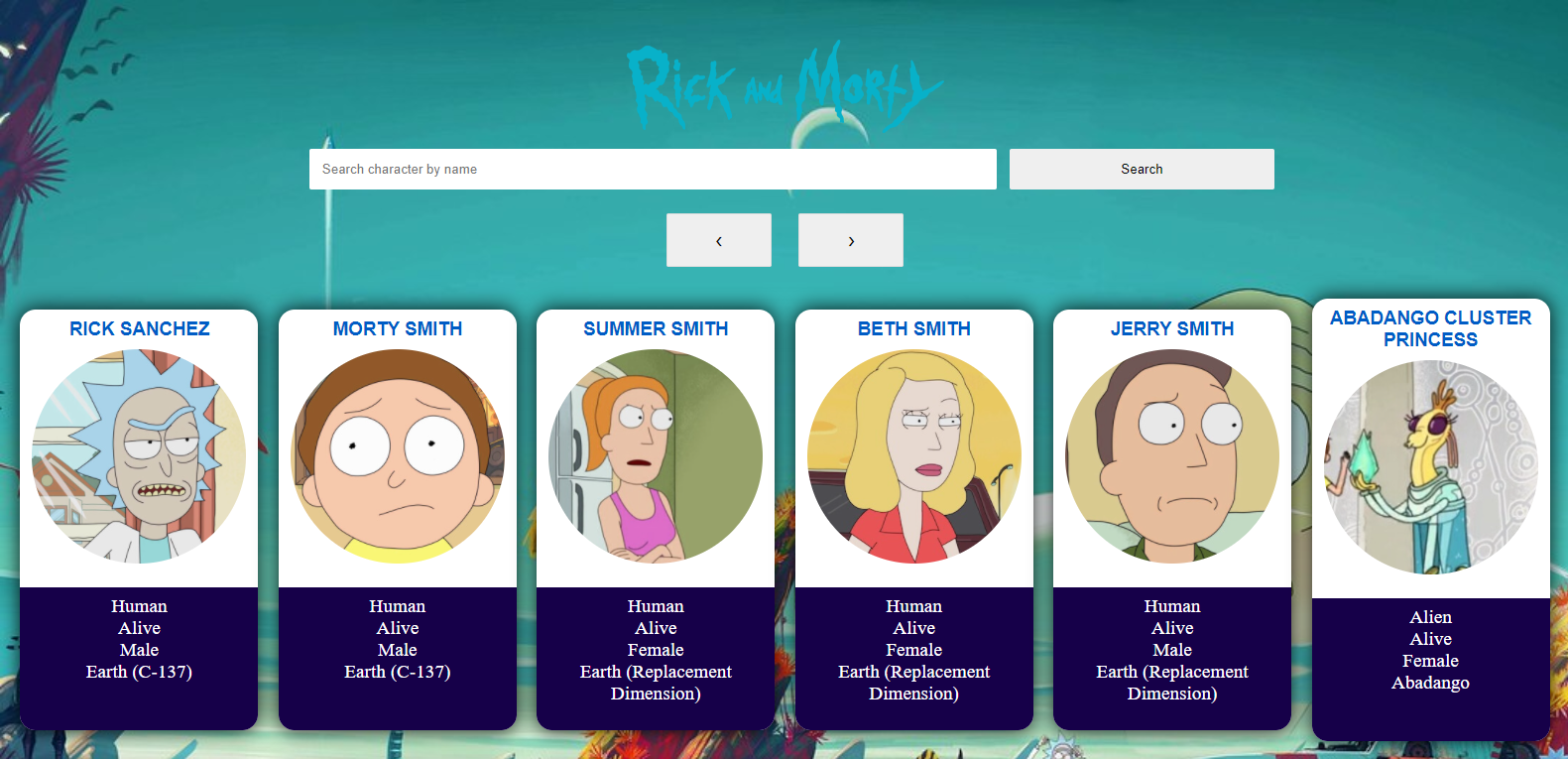 GitHub - eguiajosue/RickAndMortyAPI