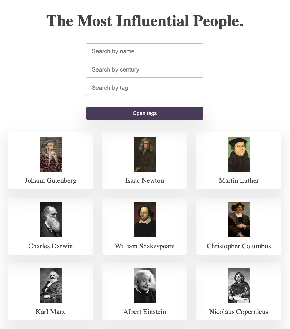 GitHub - anetasopa/the-most-influential-people: This is an application that will show you the ...