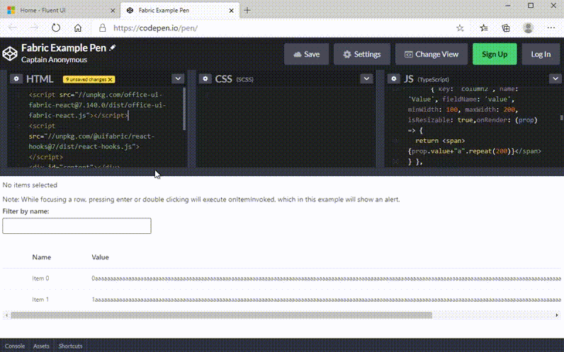 DetailsList: Resize columns behavior changed after strict mode fixes · Issue #15971 · microsoft ...