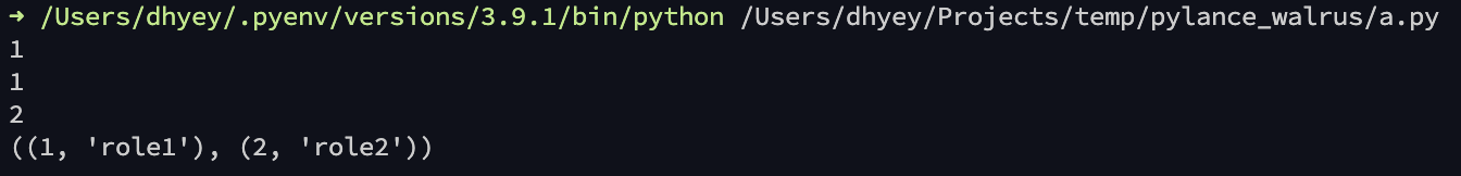 Pylance reports a problem when a walrus operator is used in a class member tuple/list · Issue ...