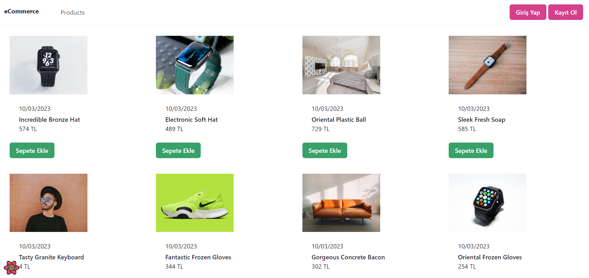 GitHub - sdnrcvk/React-eCommerce_app