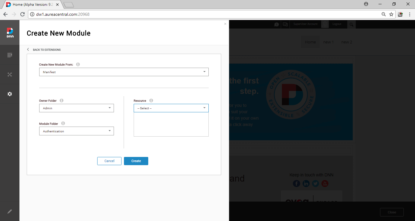 Extensions Resource Dropdown Is Not Populated · Issue 592 · Dnnsoftware Dnn Adminexperience