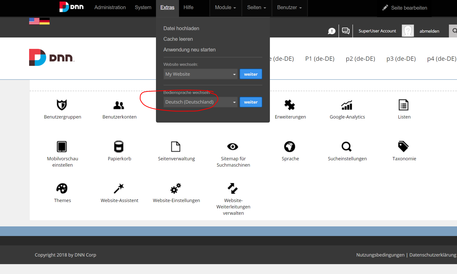 Users May Choose Interface Language option not working · Issue #3100 · dnnsoftware/Dnn.Platform ...