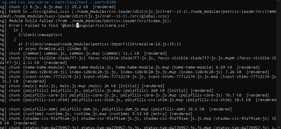 Unable to serve new starter template · Issue #1284 · ionic-team/starters · GitHub