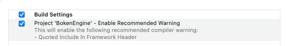 Build warning: "Quoted Include In Framework Header" · Issue #118 ...