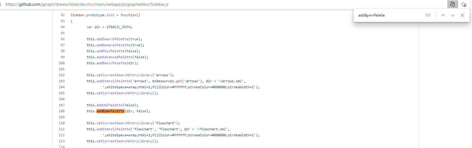 Uncaught TypeError: this.addBpmnPalette is not a function · Issue #2401 · jgraph/drawio · GitHub