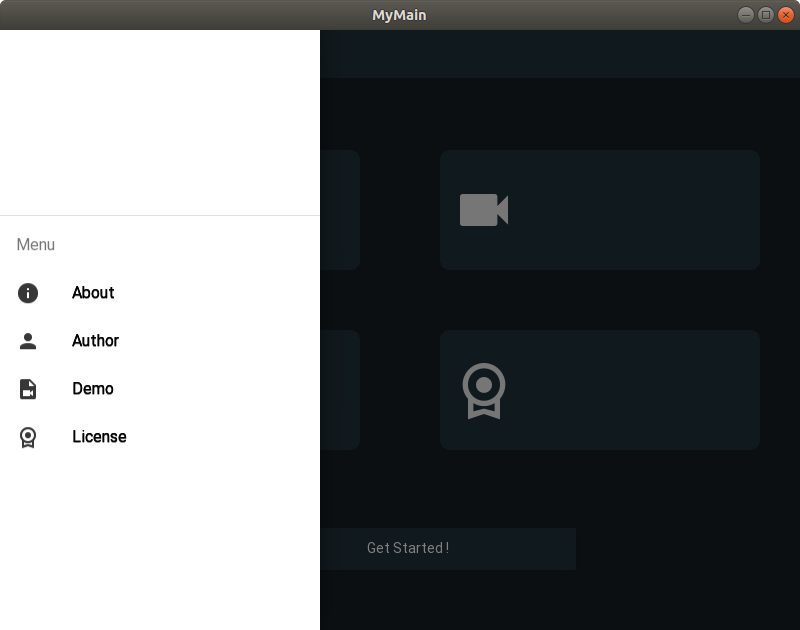 How can i add a custom sized image at the top of the navigation layout ...