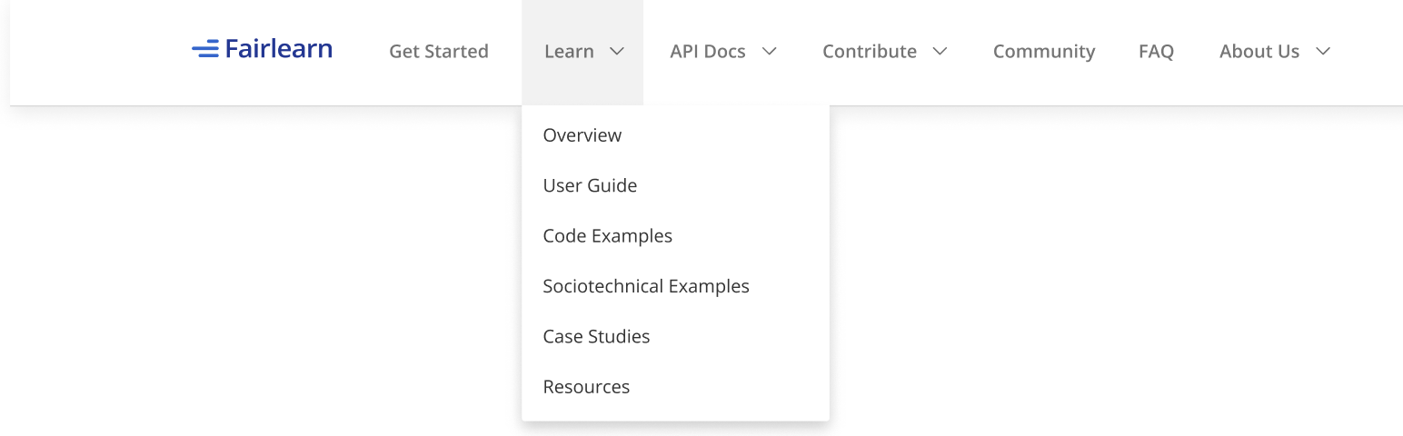 DOC: Revise website navbar menu structure to reflect website redesign ...