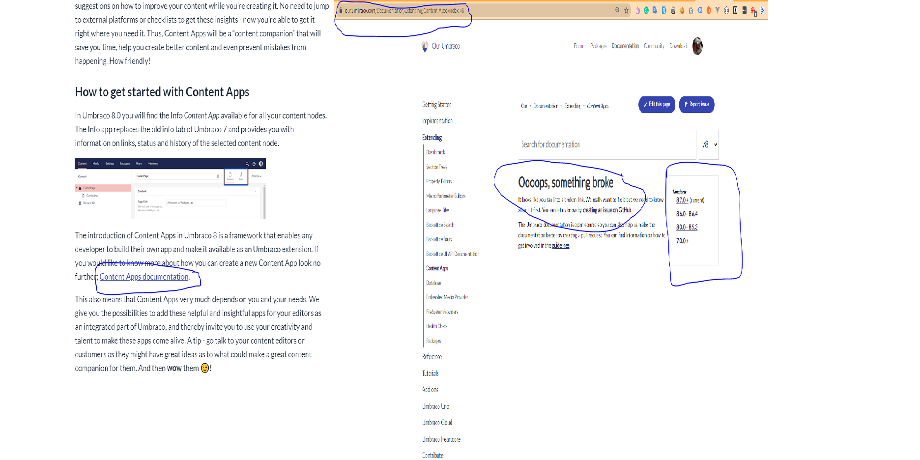 Official Content Apps Documentation page is broken · Issue #3050 · umbraco/UmbracoDocs · GitHub