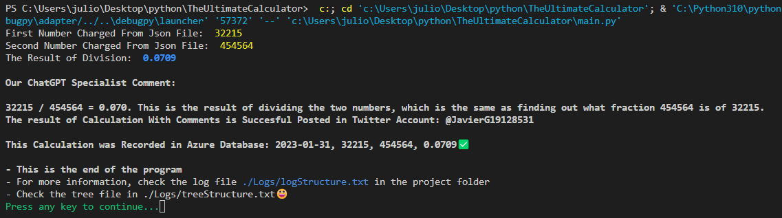 GitHub - julio7528/TheUltimateCalculator: This Code write a calculation ...