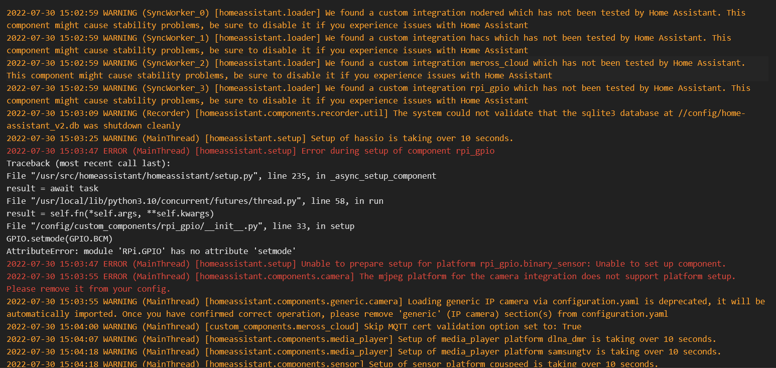 RPI_GPIO Issue on HA core-2022.7.7 and rpi_gpio last version · Issue #94 · thecode/ha-rpi_gpio ...