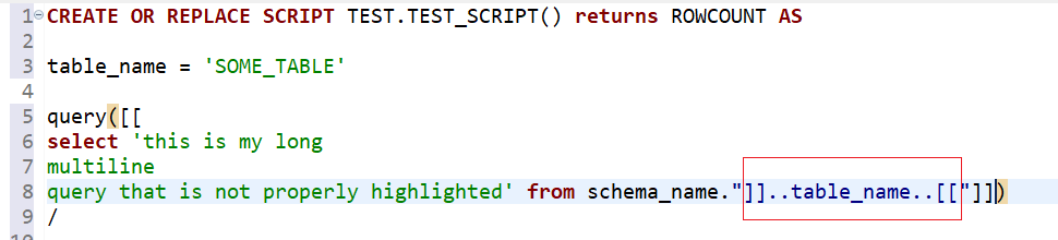 Highlighting Support For String Literals In Lua Scripts · Issue 11330 · Dbeaverdbeaver 9886