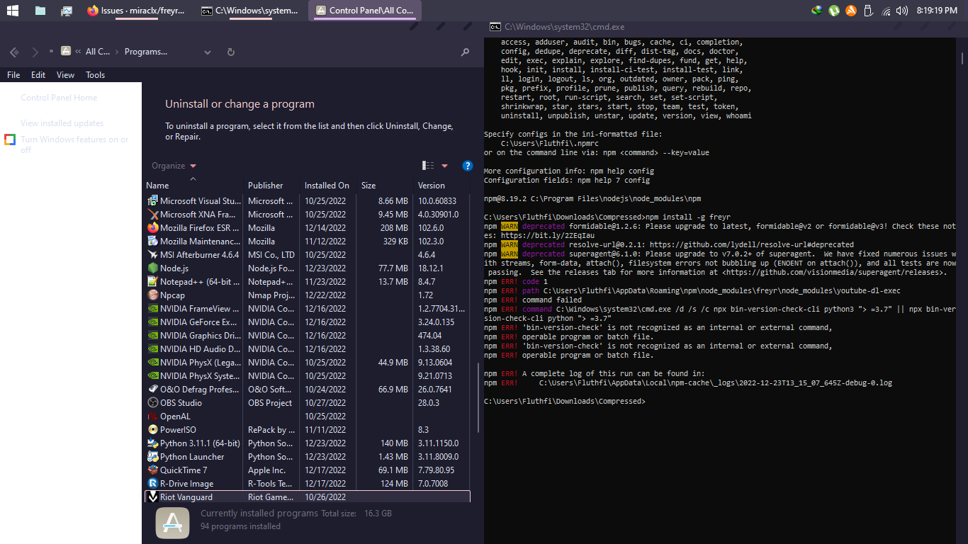 am i doing wrong ? - guide · Issue #405 · miraclx/freyr-js · GitHub