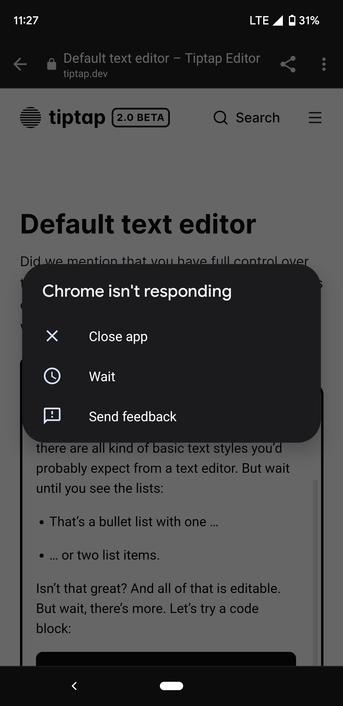 Demo is resource intensive (crashes mobile browser) · Issue #2360 · ueberdosis/tiptap · GitHub