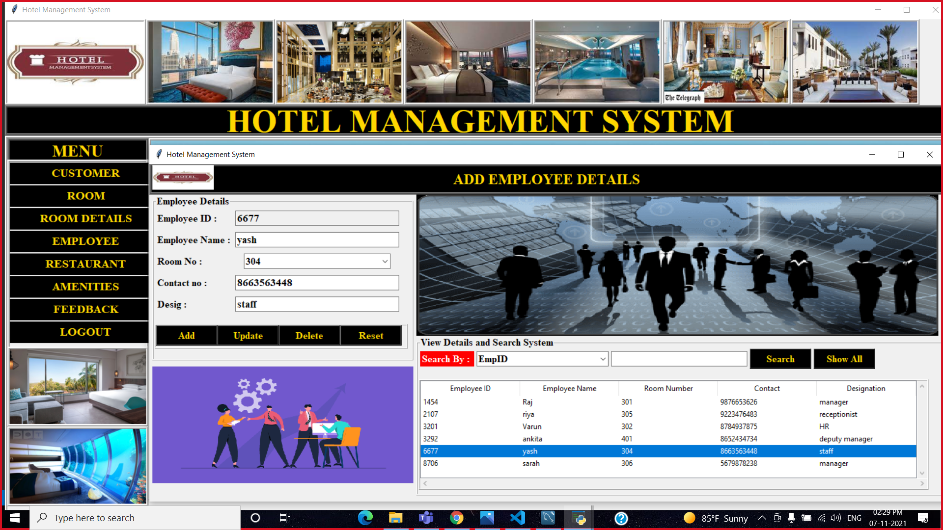 GitHub - RohaanAdvani1611/HotelBookingSystem