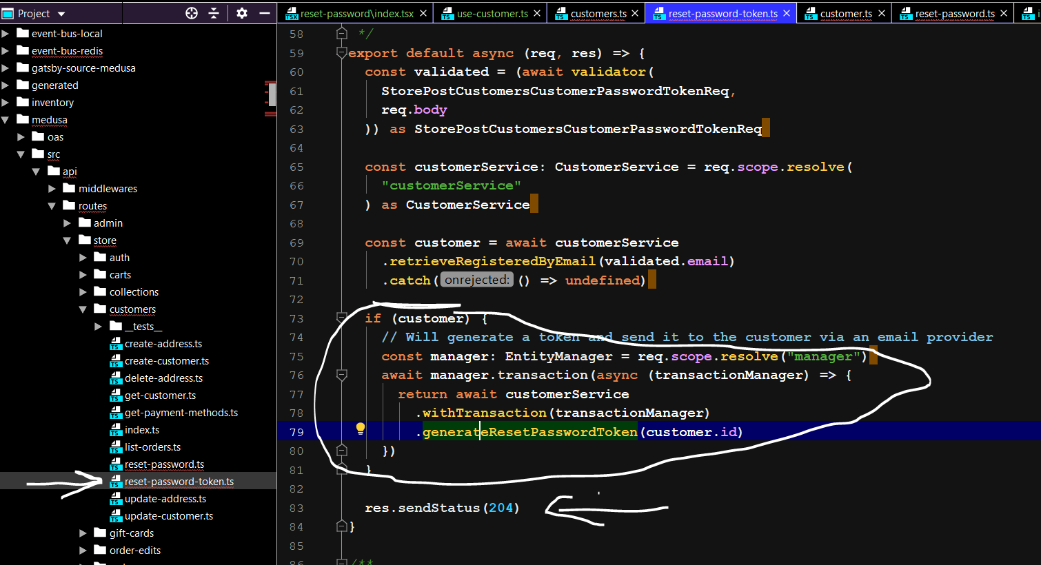 [bug] Reset password token return always a status 204 instead of 200 · Issue #4411 · medusajs ...