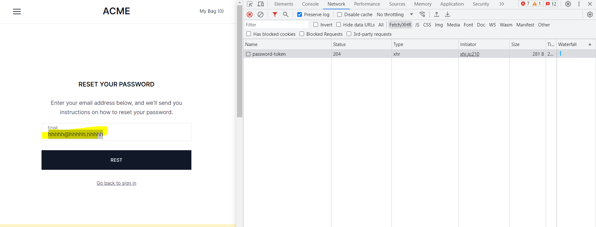 [bug] Reset password token return always a status 204 instead of 200 · Issue #4411 · medusajs ...