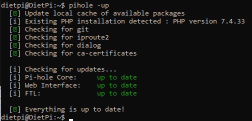 Pihole is up to date? · Issue #5456 · pi-hole/pi-hole · GitHub
