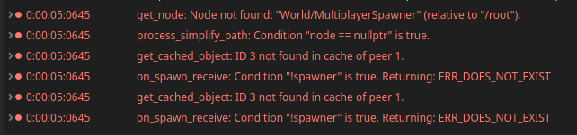 Multiplayer Spawner throws error on client · Issue #78692 · godotengine/godot · GitHub