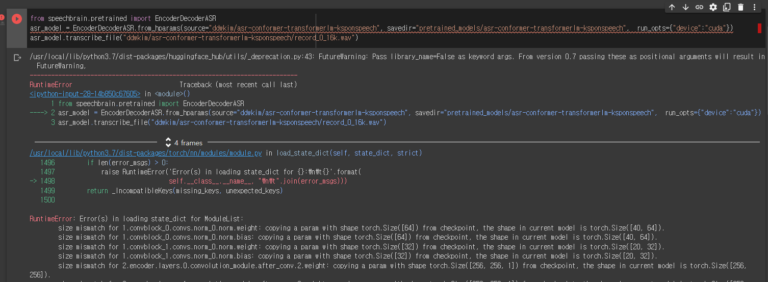 Is the KsponSpeech recipe sample Colab notebook working now? · Issue ...