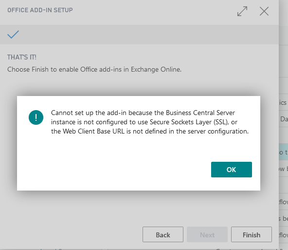 Getting Error while Integrating Bussiness Central with Outlook · Issue ...
