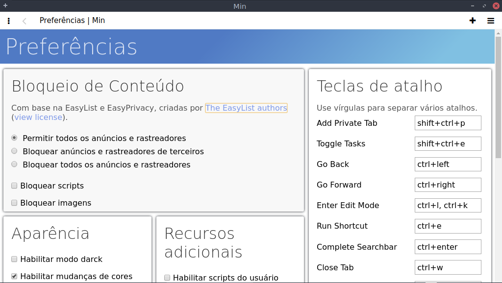 Preferences page - CSS · Issue #924 · minbrowser/min · GitHub