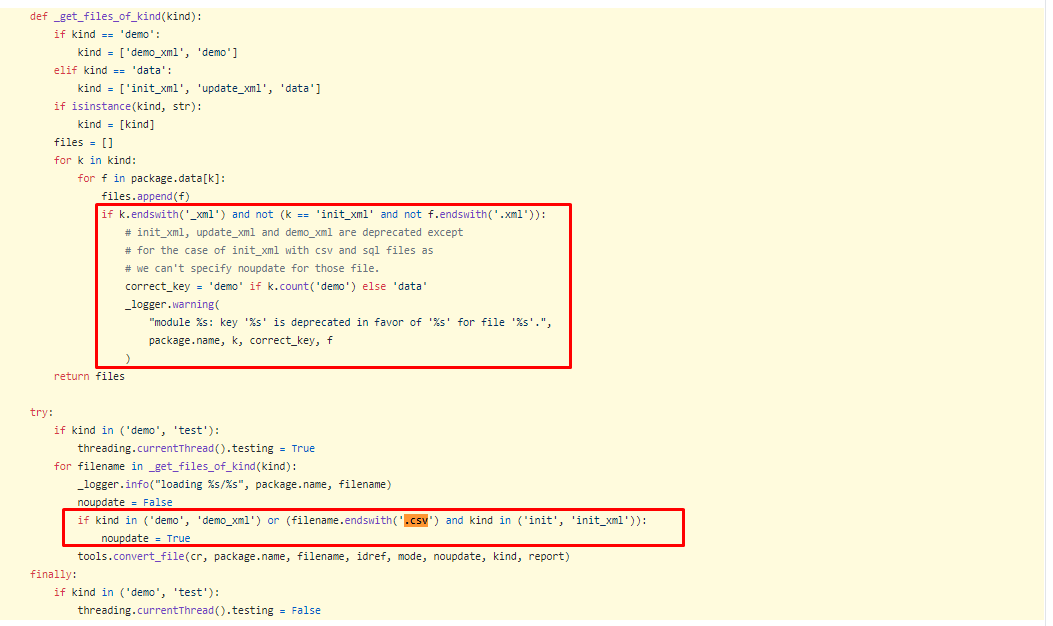 Not possible to load data from CSV files using noupdate=1 · Issue #24209 · odoo/odoo · GitHub