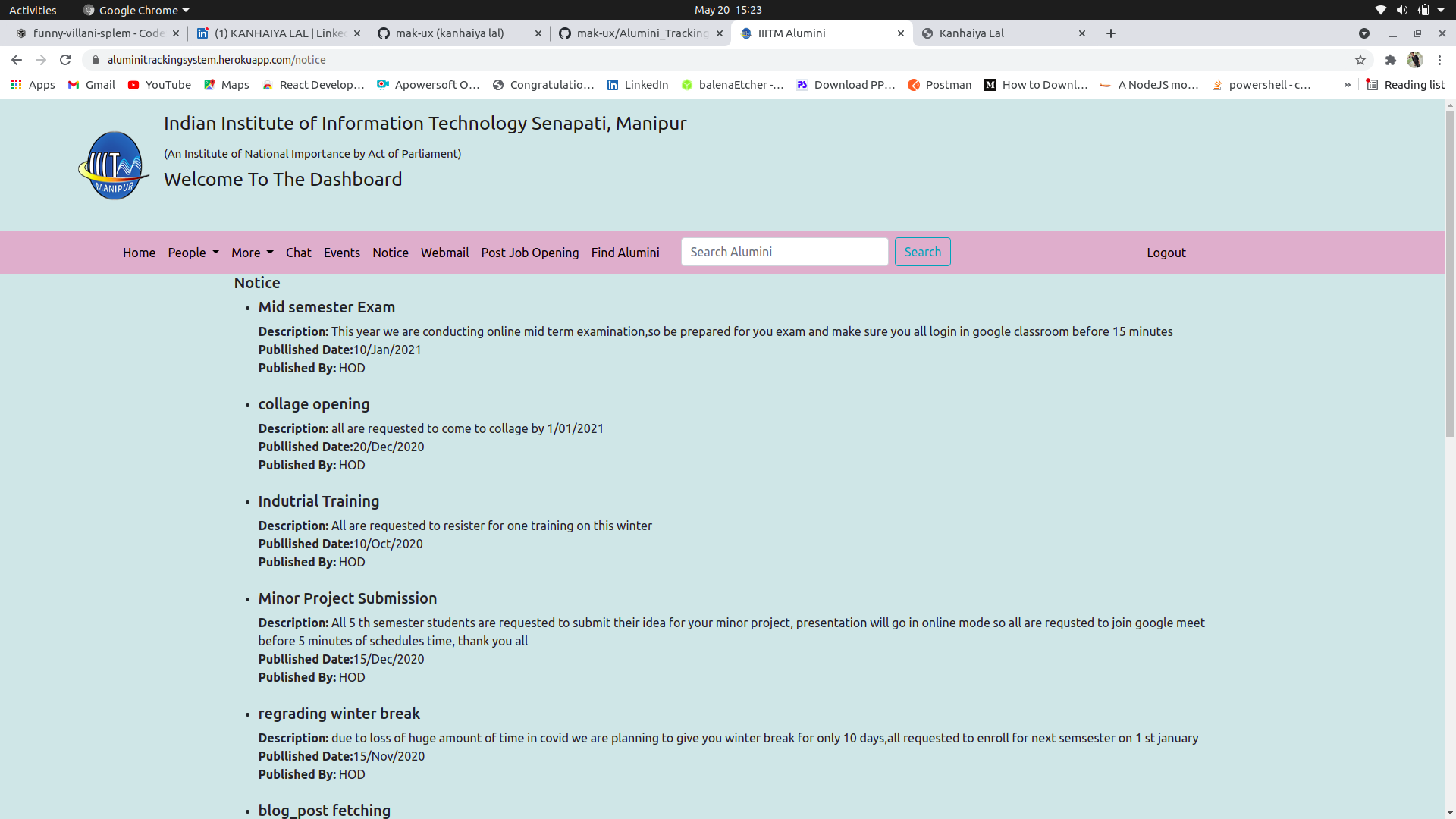GitHub - mak-ux/Alumini_Tracking_System: Alumini_Tracking_project