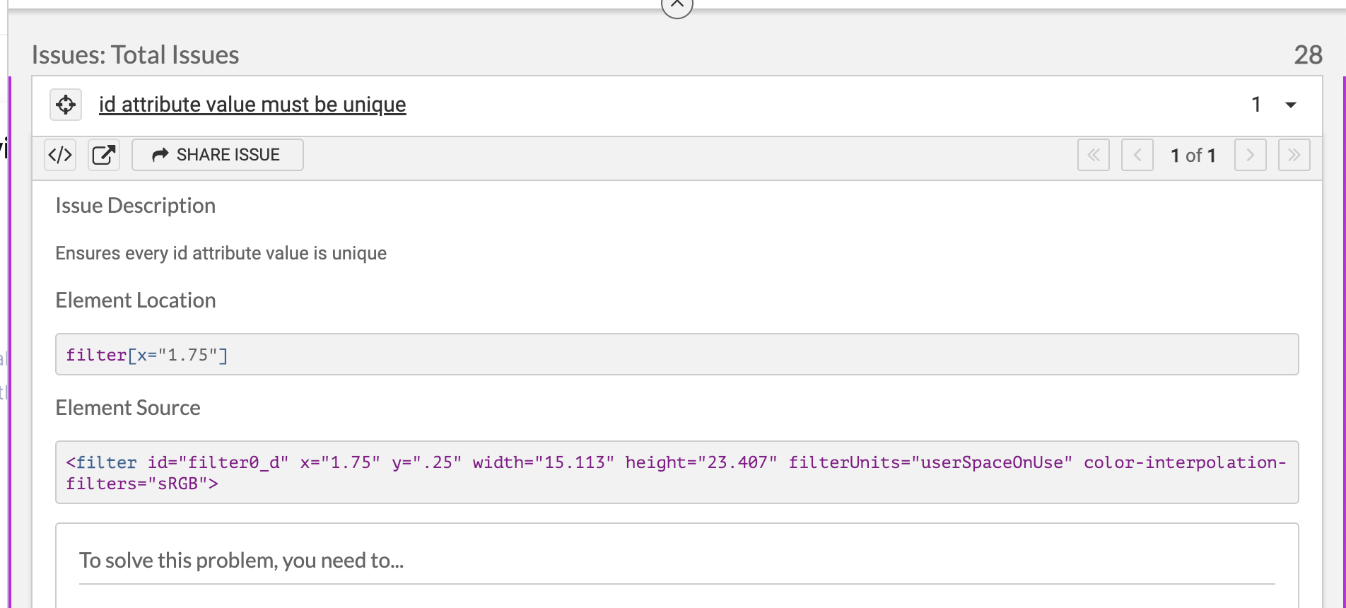 A11y Testing With Axe Dev Tool Filter Id Does Not Auto Increment · Issue 17940 · Highcharts 