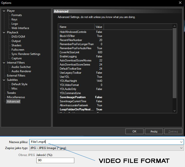 Saving extensions video format in (save image) · Issue #336 · clsid2 ...