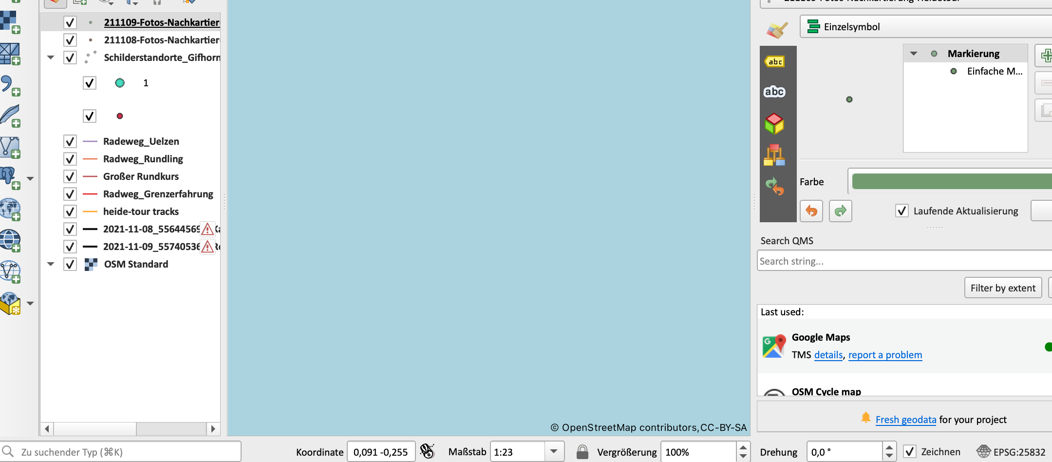 QGis on Mac | problem with scale settings | no matching scale of main ...