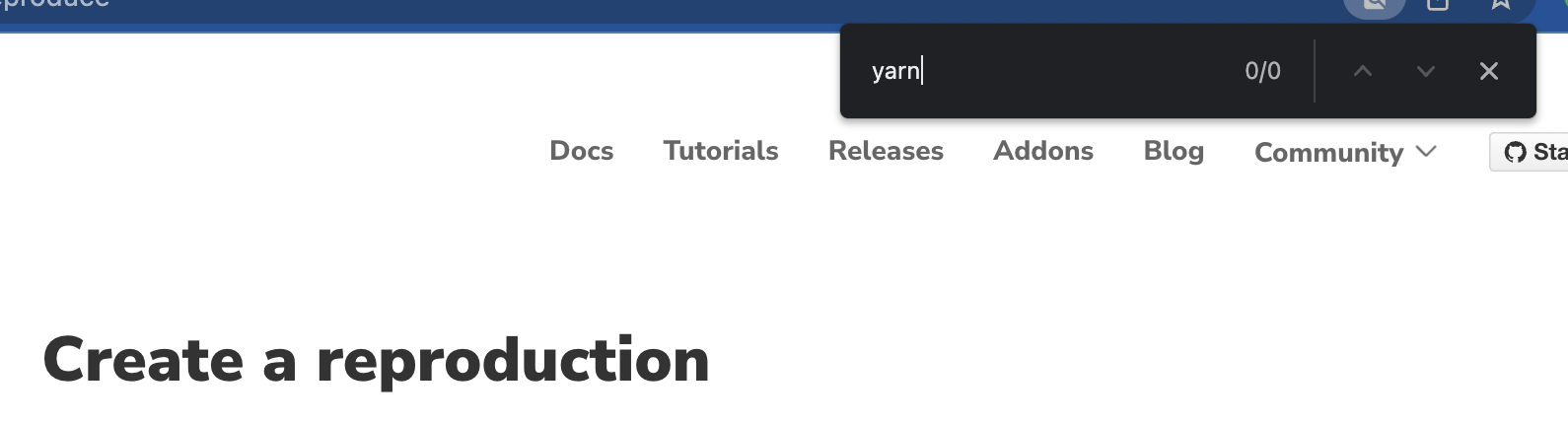 Reproduction steps have an undeclared yarn dependency · Issue #17083 · storybookjs/storybook ...