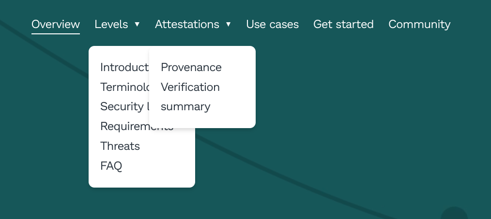 slsa.dev style: nav menu needs CSS fixes · Issue #340 · slsa-framework/slsa · GitHub