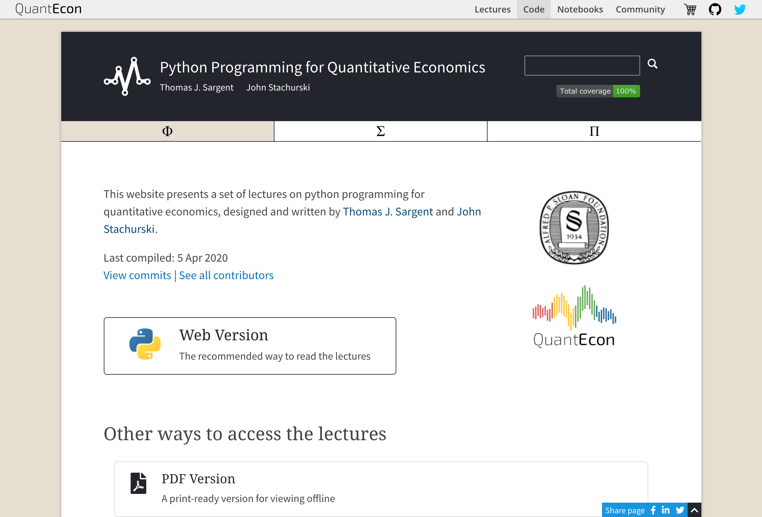[theme] add a series context bar · Issue #12 · QuantEcon/lecture-python-website · GitHub