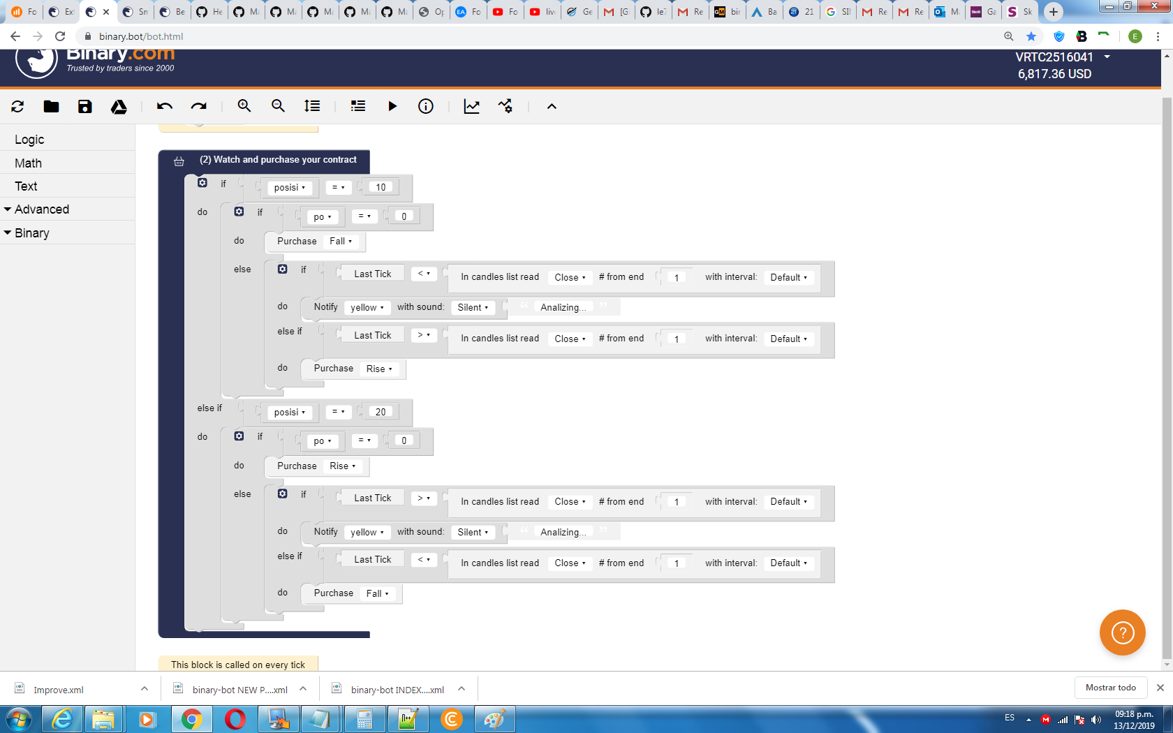 Help me to improve this bot · Issue #2244 · binary-com/binary-bot · GitHub