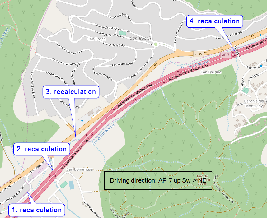 Routing when driving on toll highway and "No toll road" option ...