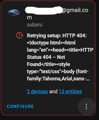Subaru Integration no longer working · Issue #91065 · home-assistant/core · GitHub