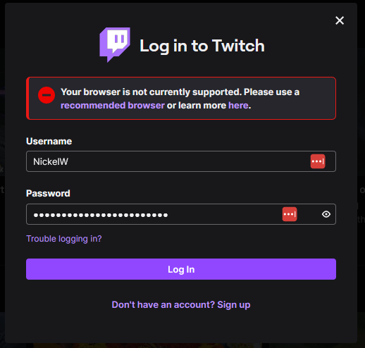 newest ttv lol pro beta version block sign-in on twitch (firefox) · Issue #149 · younesaassila ...