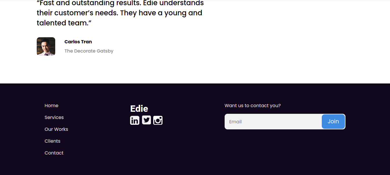 GitHub - masterpranay1/Edie-Homepage: A Landing Page | Made with SCSS