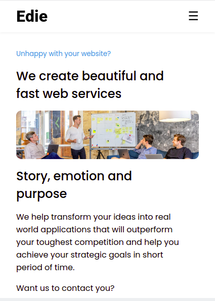 GitHub - masterpranay1/Edie-Homepage: A Landing Page | Made with SCSS