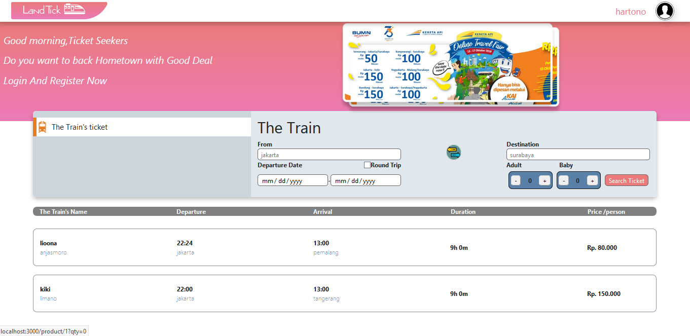 GitHub - harttono/landTick_FrontEnd
