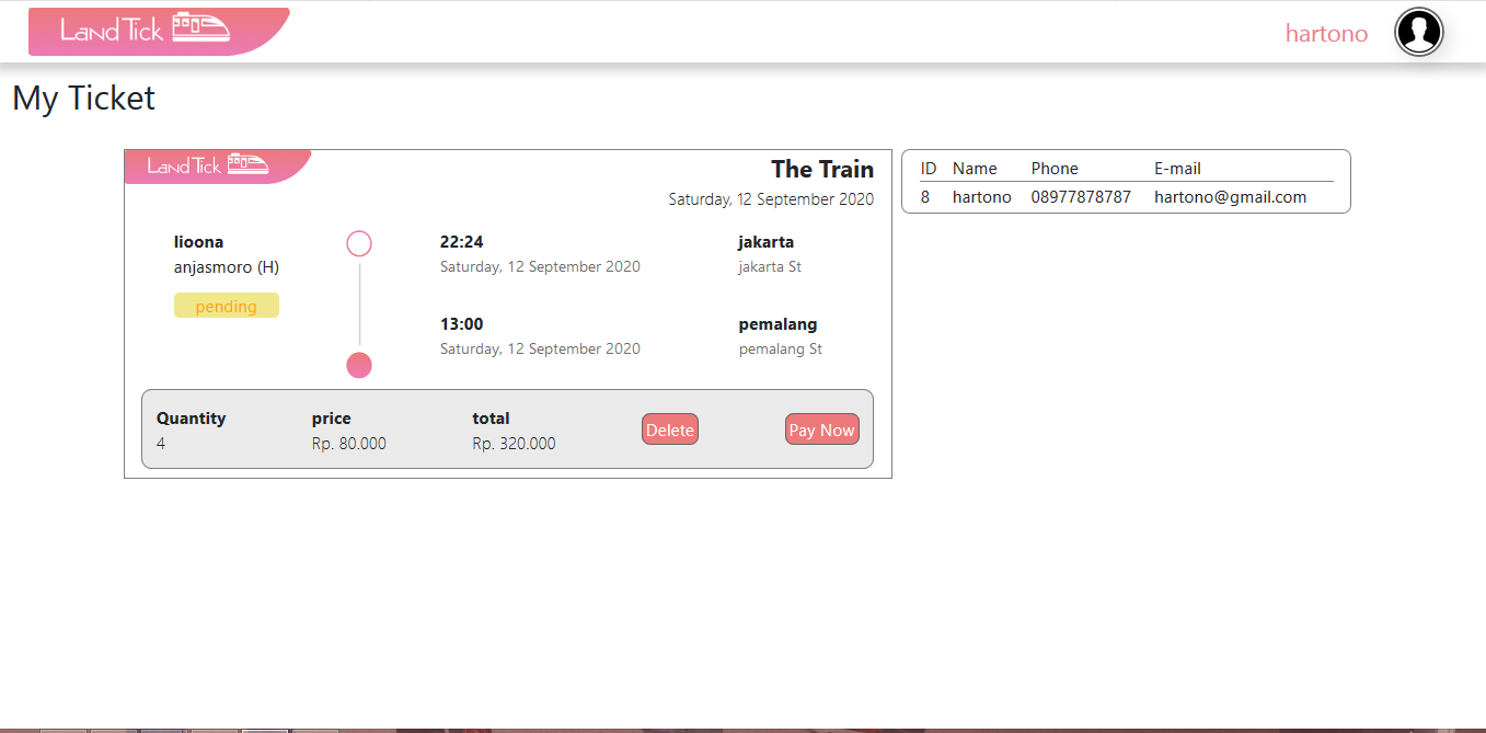 GitHub - harttono/landTick_FrontEnd