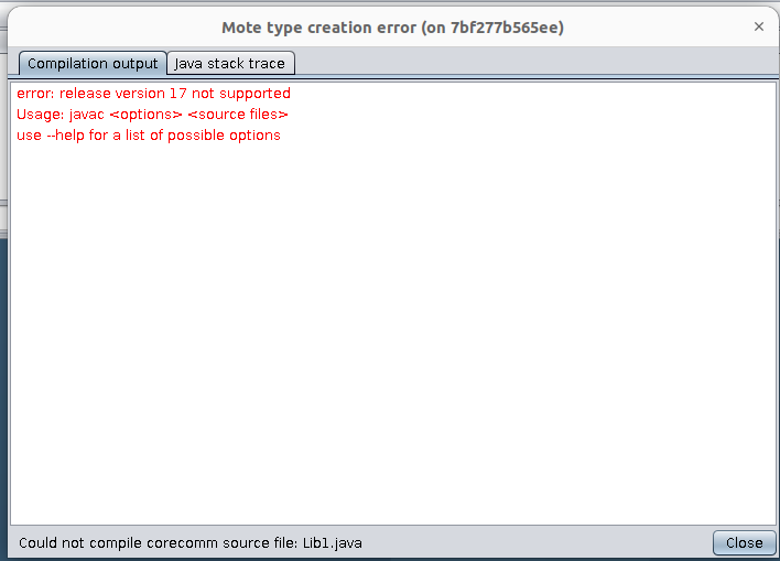 Cooja Mote: Mote type creation error · Issue #2258 · contiki-ng/contiki-ng · GitHub